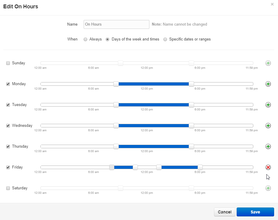 Time Frames and Answering Rules
