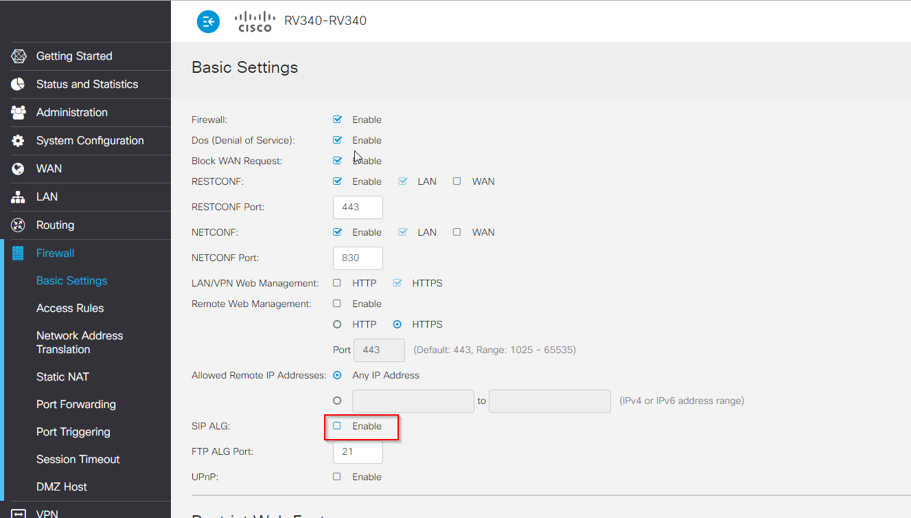 Setting up a Cisco RV Series Router for YoVu