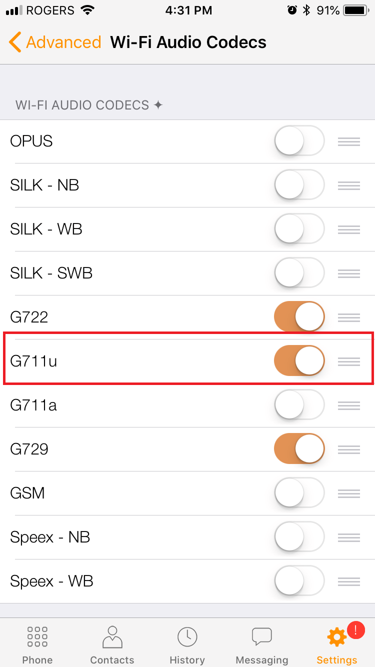 Configuring Bria Mobile App Client