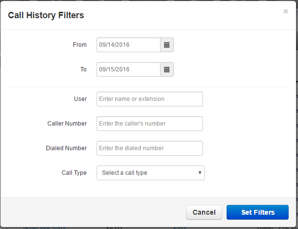 Call History Reporting